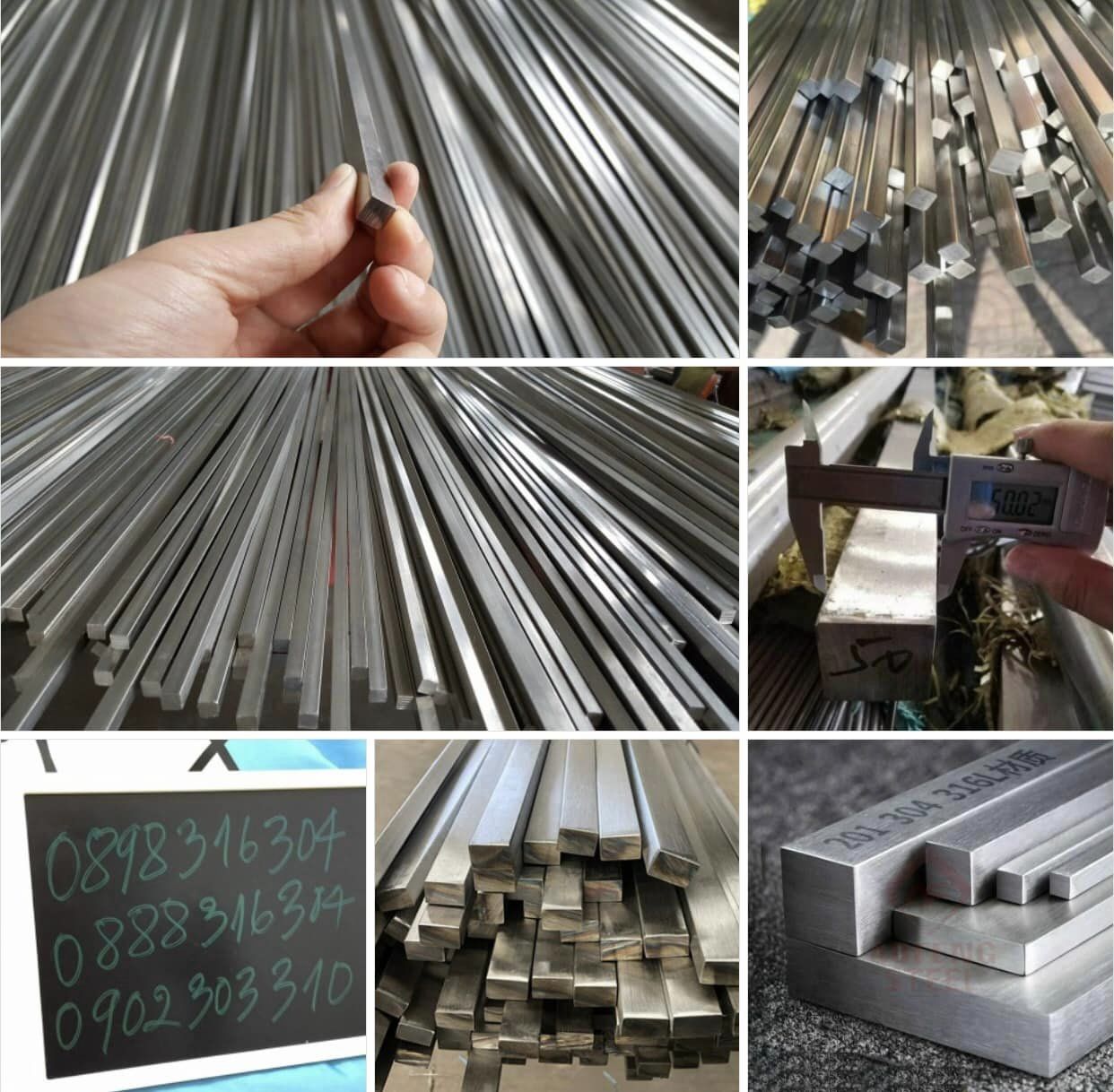 Vuông Đặc Inox 316 42mm - Kim Loại G7